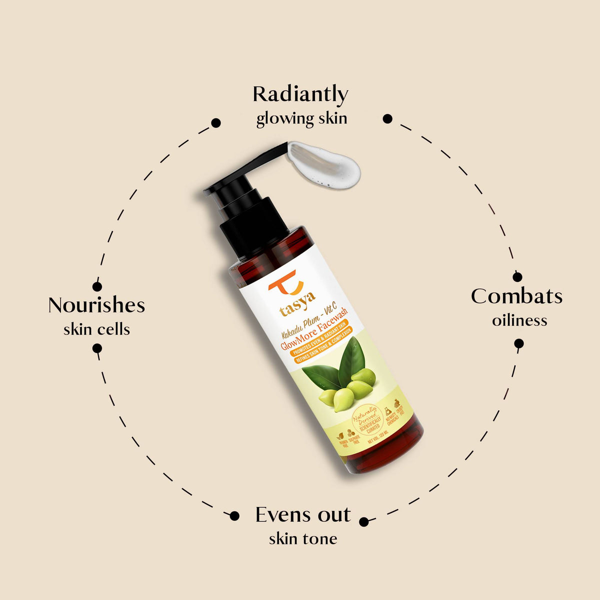 Tasya Vitamin C Kakadu Plum Glow More Face Wash 120ml | Tasya